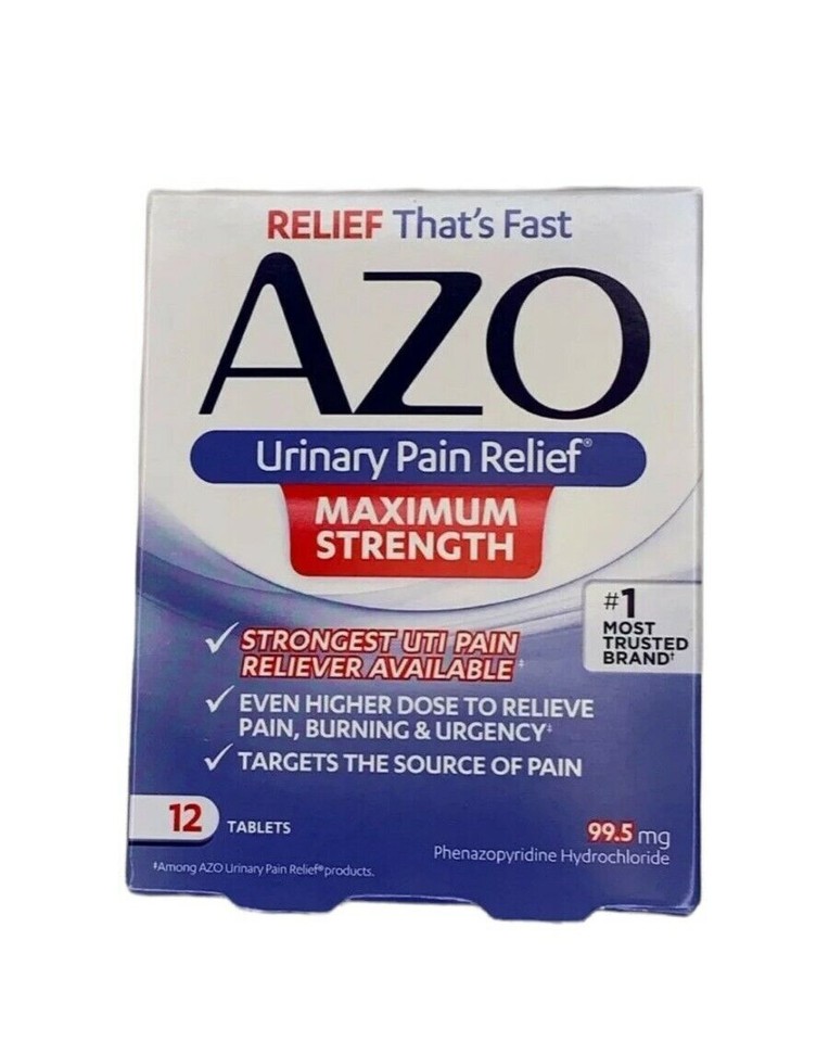 AZO 99.5mg Urinary Pain Relief Treatment Tablets - 12 Count ...