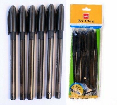 10 Cello TRIPLUS Ball Pen Black | 1.0mm | Triangular shape | Smooth ...