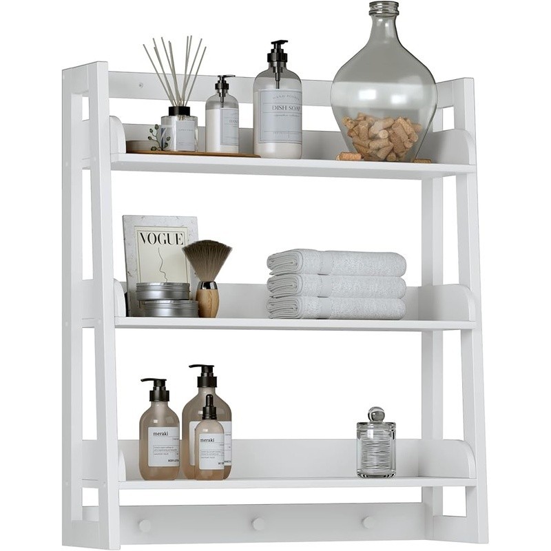 3 Tier Wall Mounted Shelf Organizer Bathroom Kitchen Storage Space ...