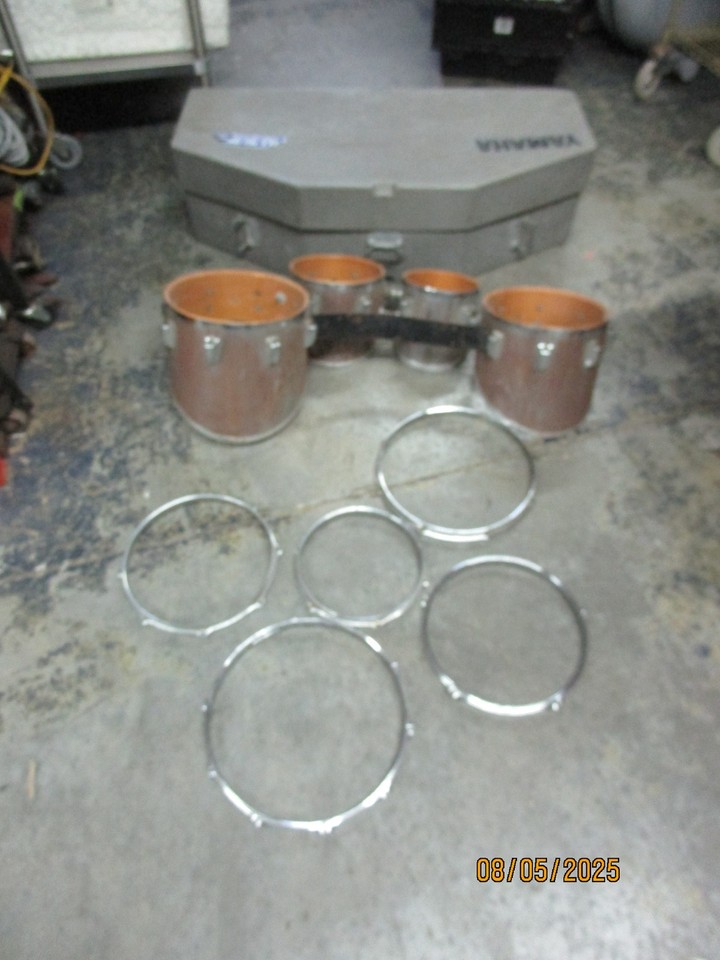 Ludwig Marching Tenor Quints Toms Drums w Yamaha Case | eBay