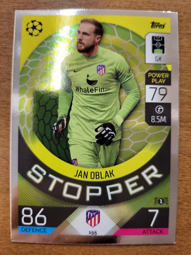 2022-23 Topps Match Attax Uefa Jan Oblak STOPPER Foil card #155 | eBay