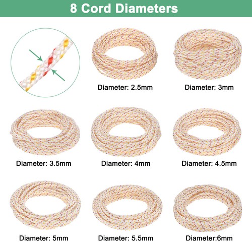 Recoil Starter Rope Pull Cord 4mm 30m for Mower [White Red Yellow] | eBay