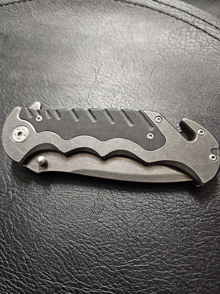 Smith & Wesson Folding Pocket Knife Border Guard Rescue Black Wash ...