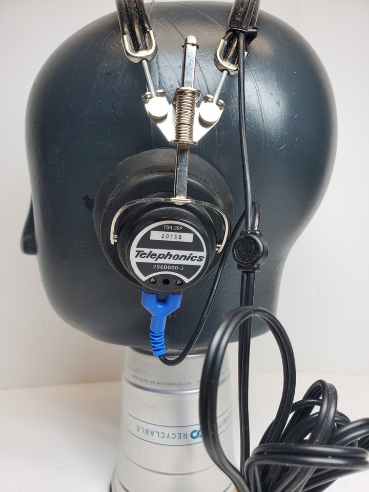 Telephonics Audiometric Headphones Audiometer Headset 296D000-1 TDH-39P ...