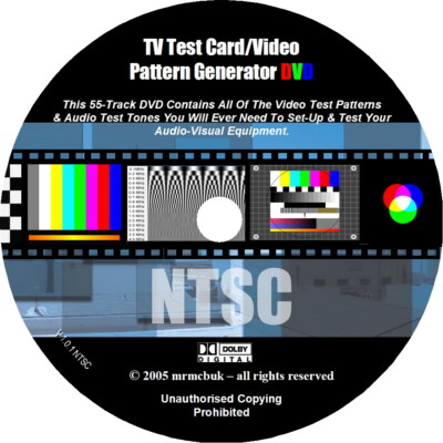 US TV Test Card / Video Pattern Generator & Test Tones DVD: PAL, NTSC ...