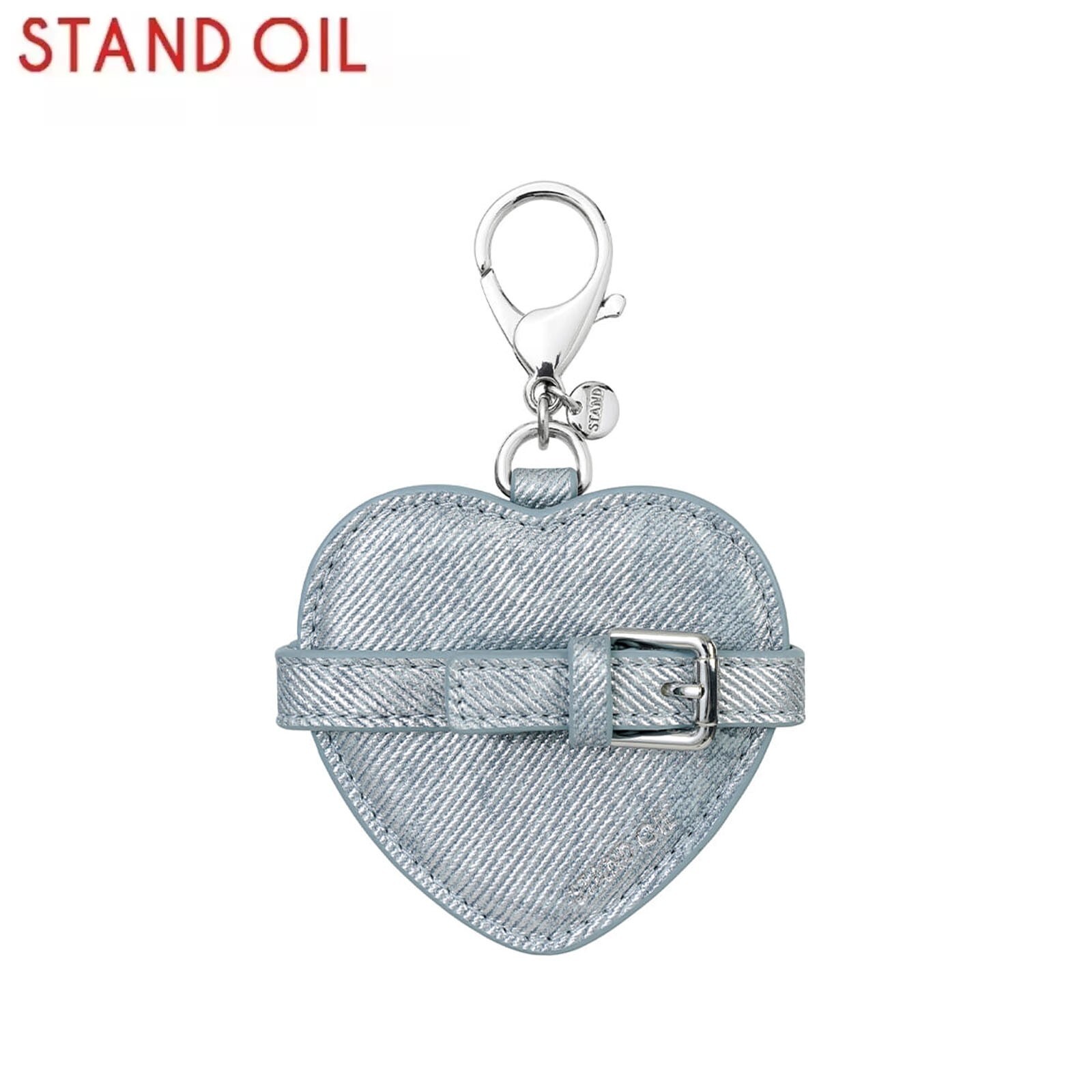 STAND OIL Belted Mirror Keyring Silver Denim Bag Decoration Y2K K-Fashion 25SS | eBay
