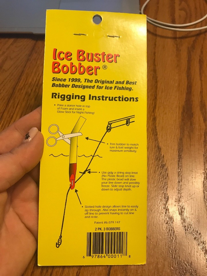 ICE BUSTER BOBBER - THE ORIGINAL - 3” Bobber Holds Up To 1/16 z. Jig ...