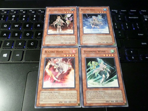YUGIOH AVALANCHING AUSSA RAGING ERIA BLAZING HIITA STORMING WYNN SET OR ...