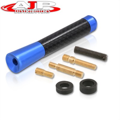 Universal Stubby Blue Carbon Fiber Radio Frequency Screw Type Aluminum ...