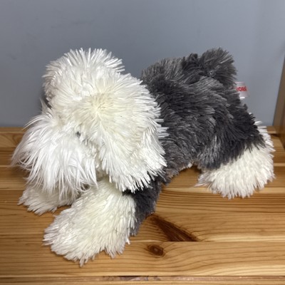 Aurora Dog English Sheepdog 10" Beanbag Plush Toy Puppy Gray White Soft ...