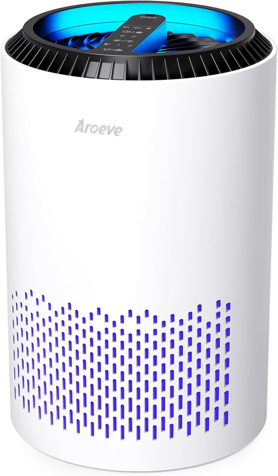 AROEVE Air Purifiers for Bedroom Home, 3 Layer Filter for Smoke Pollen ...