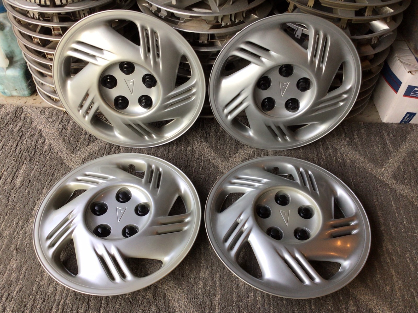 (4) OEM 1994-96 Pontiac Grand Prix 15" 5-lug hubcaps wheel covers #5107 ...