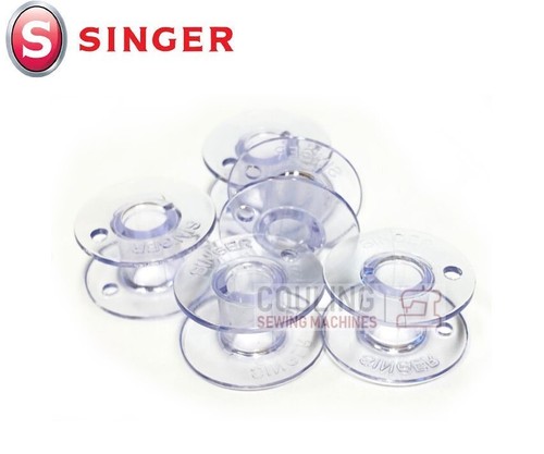 10 GENUINE SINGER PLASTIC SEWING MACHINE BOBBINS STAMPED LOGO Class 15 ...