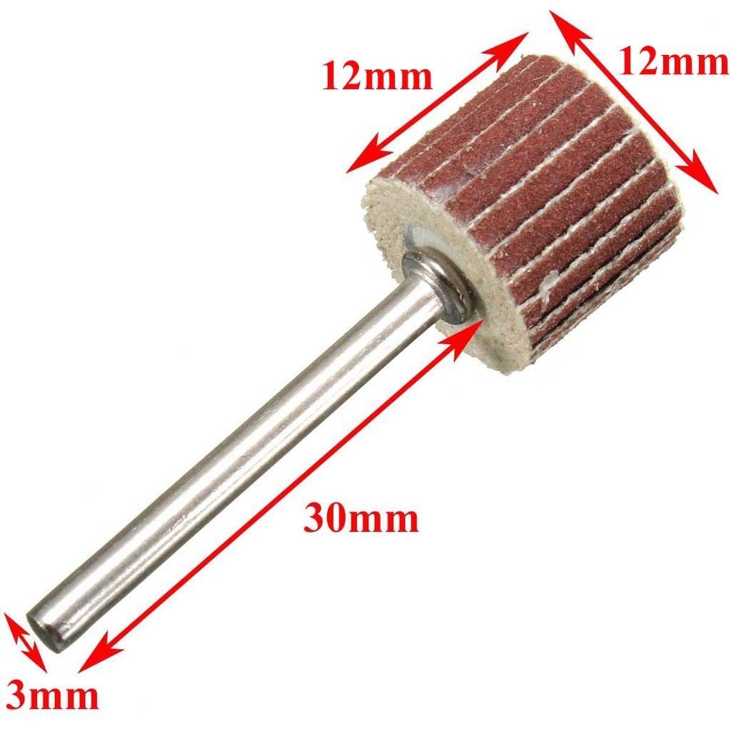10pc Sanding Sandpaper Wheel Flap Rotary Grinder Drill Bit 80~600 Grit ...