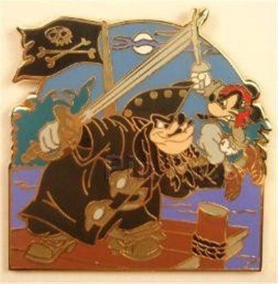 PIRATES STARTER Set MICKEY & Wicked PETE SWORDS Skull FLAG Disney ...