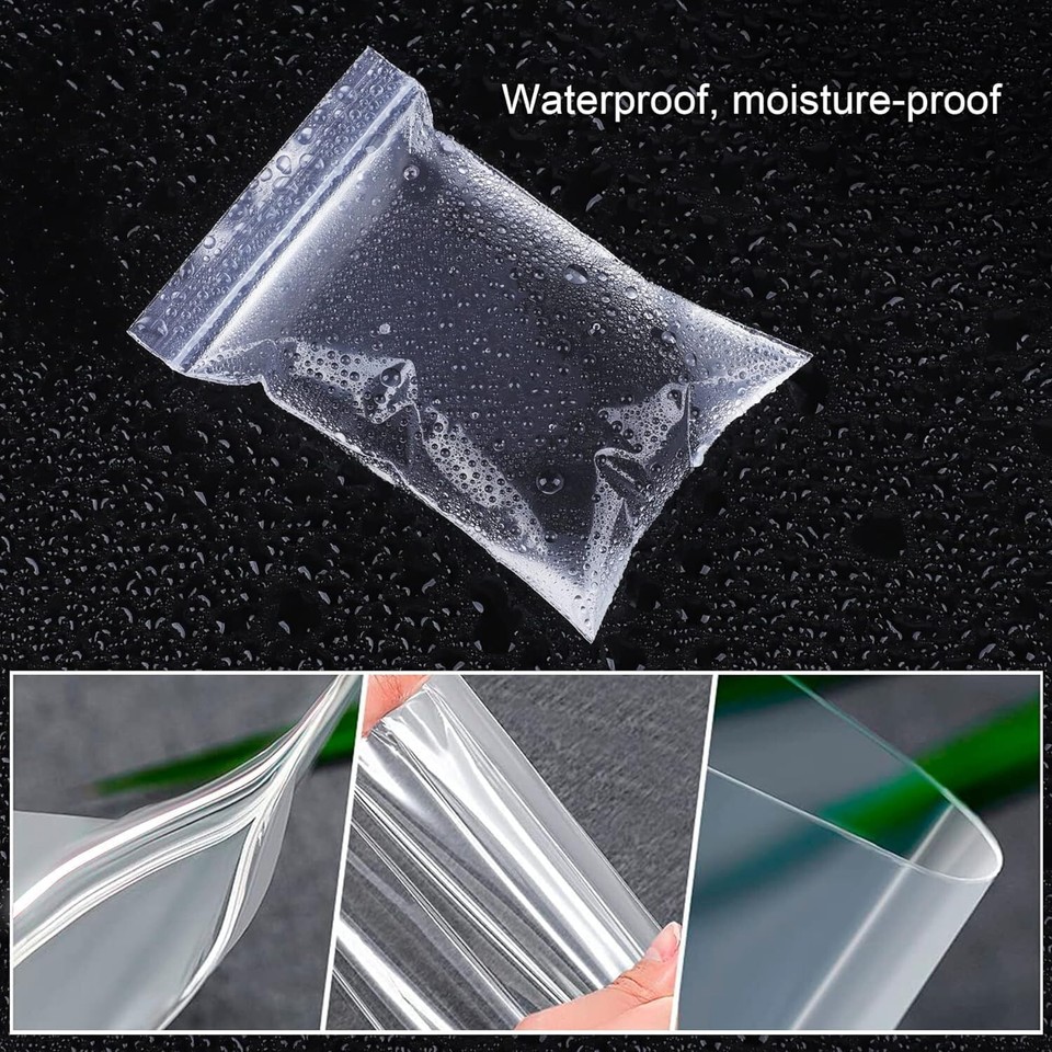 GRIP SEAL BAGS Self Resealable Clear Polythene Poly Plastic Zip Lock ...