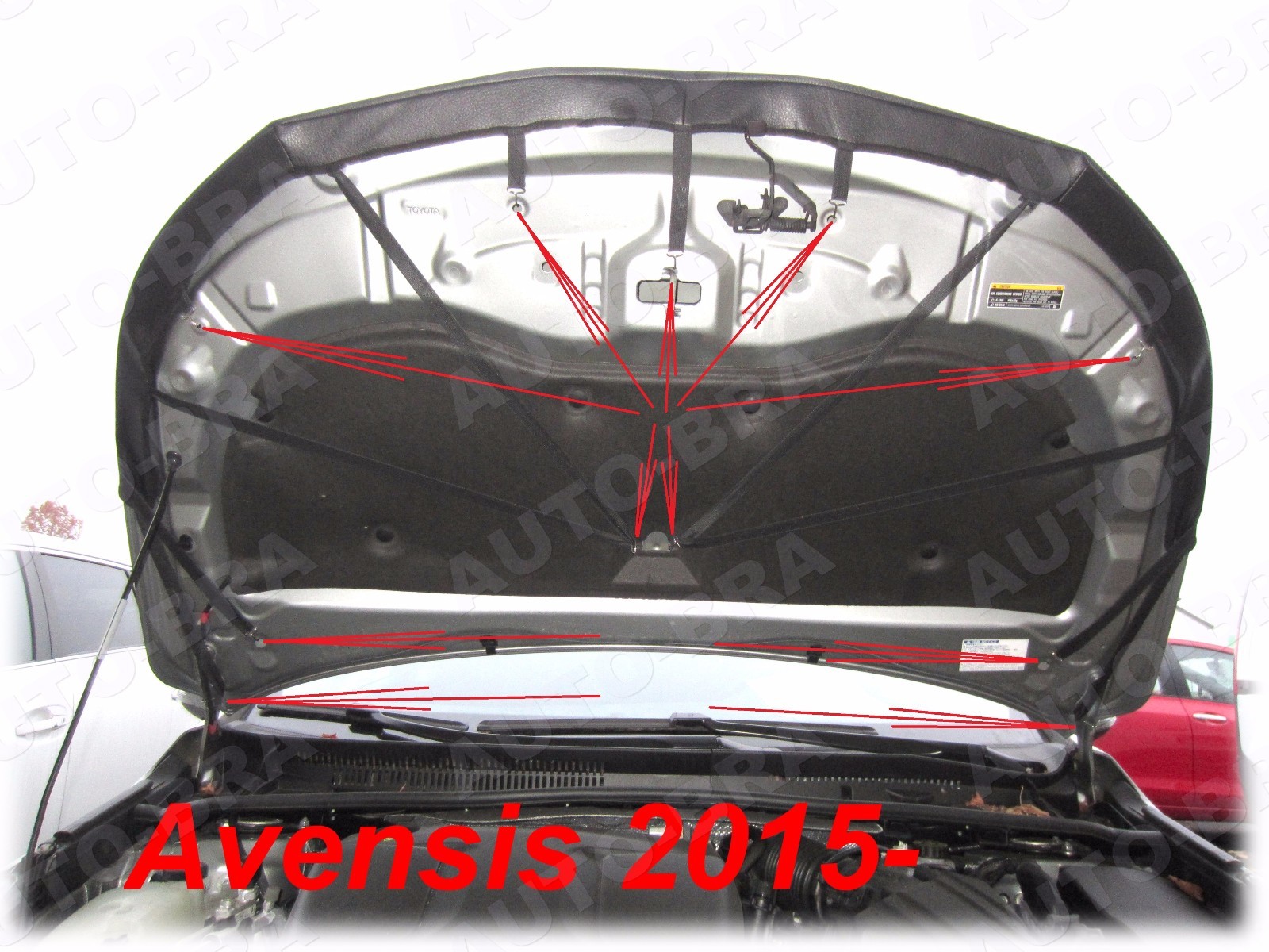 CARBON LOOK CAR HOOD BRA fits Toyota Avensis T27 T270 since 2015 NOSE ...