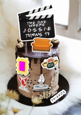 Friends Movie Clapper Board Birthday Cake Topper Personalised Set FREE ...