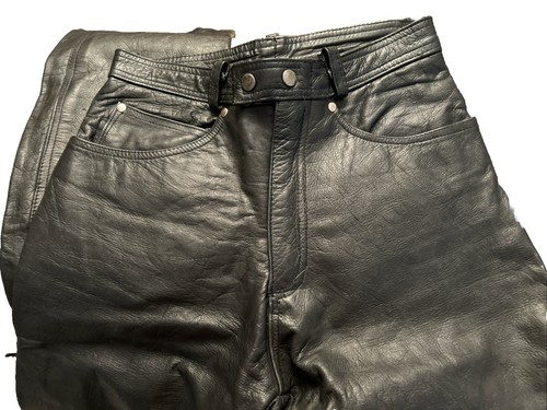 Black Leather Pants Slacks Size 28 X 32 | eBay