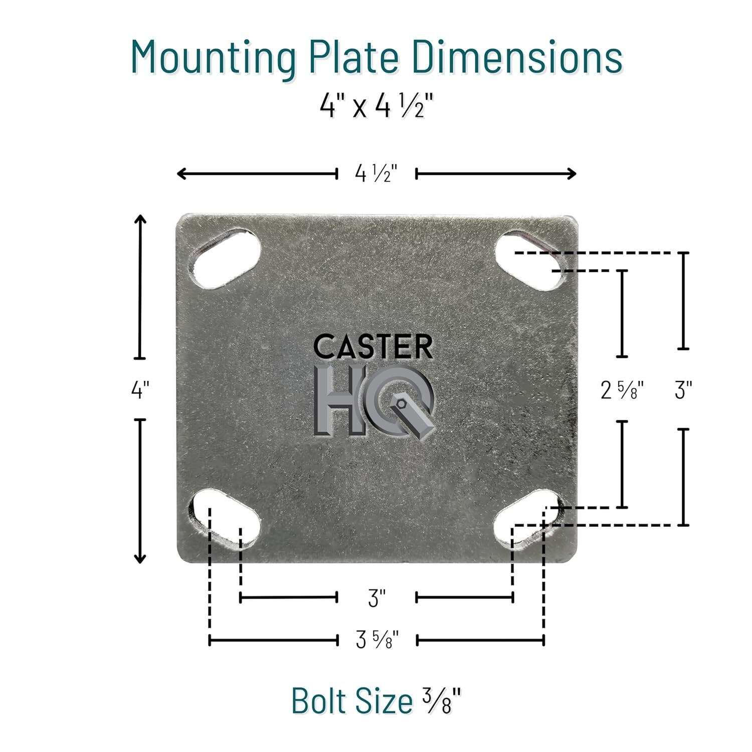 6"X2" Large Heavy Duty Wheel Casters with Brakes 4-Pack Swivel DIY ...