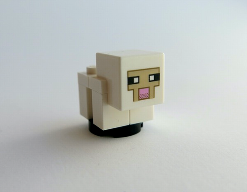 New Lego Minecraft Animal Brickbuilt SHEEP Lamb Minfigure Pixelated ...