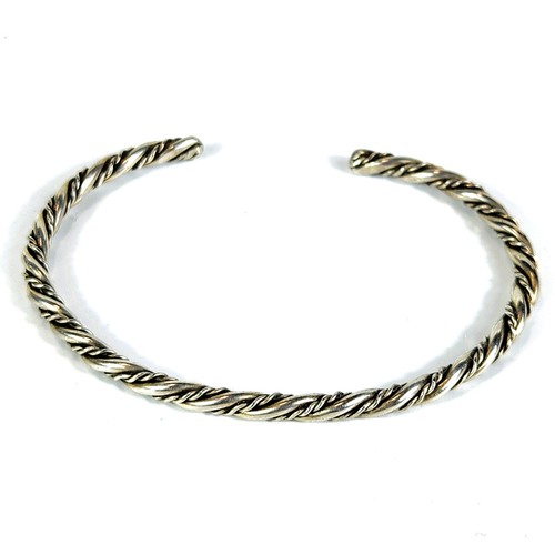925 Sterling Silver Vintage Navajo Twisted Cable Rope Cuff 6.5 ...