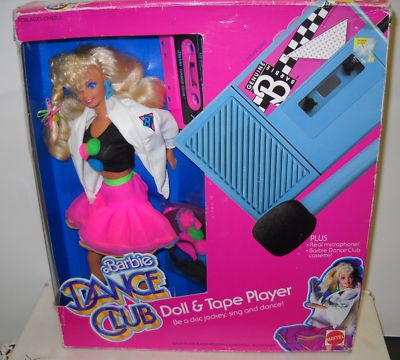 #1407 NRFB Vintage Mattel Child World Dance Club Barbie Doll & Tape ...