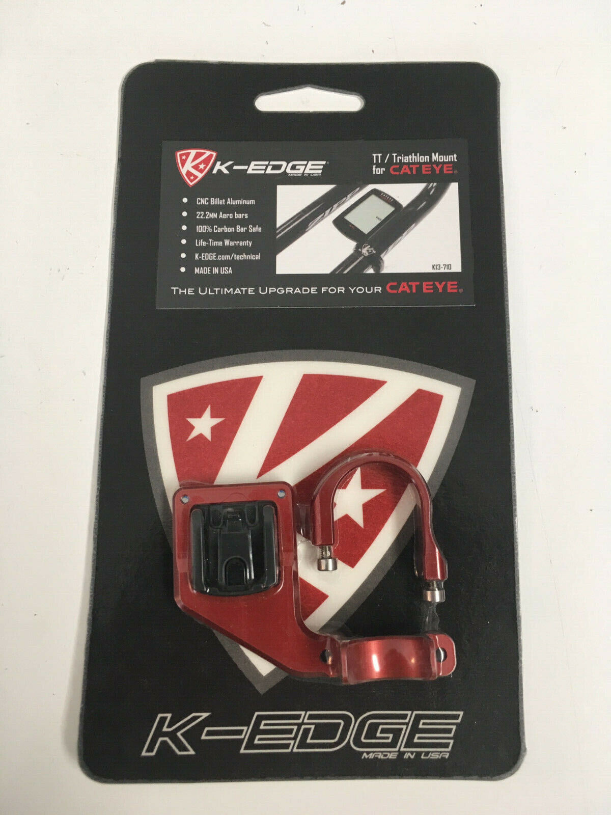 K-Edge Cateye computer mount,22,2mm TT handlebar mount, red | eBay