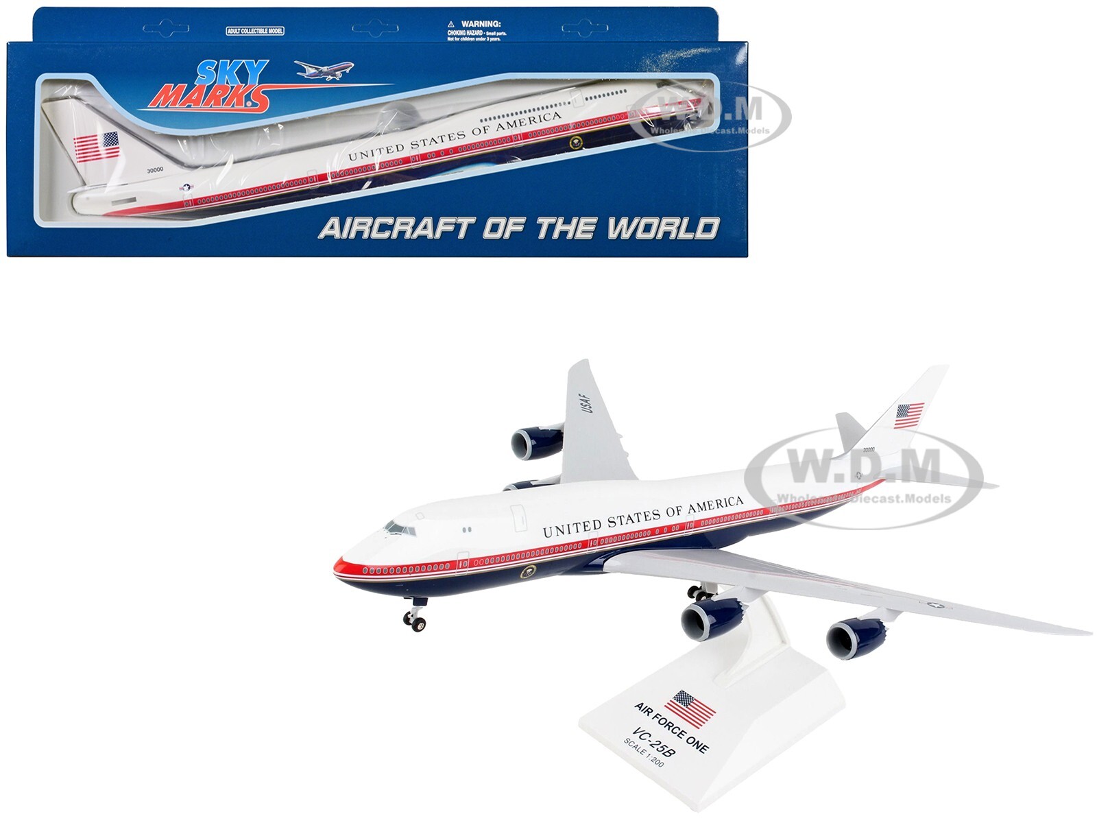 BOEING 747-8I AIRCRAFT "AIR FORCE ONE" 1/200 SNAP-FIT MODEL BY SKYMARKS ...