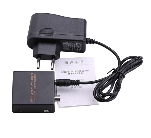 Digital Audio Converter SPDIF Toslink to Coaxial Optical in Coaxial out ...