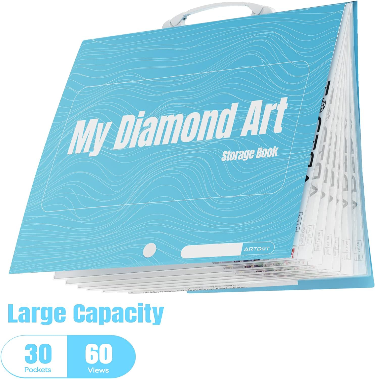 ARTDOT A2 Storage Book for Diamond Painting Kits, Diamond Art Portfolio ...