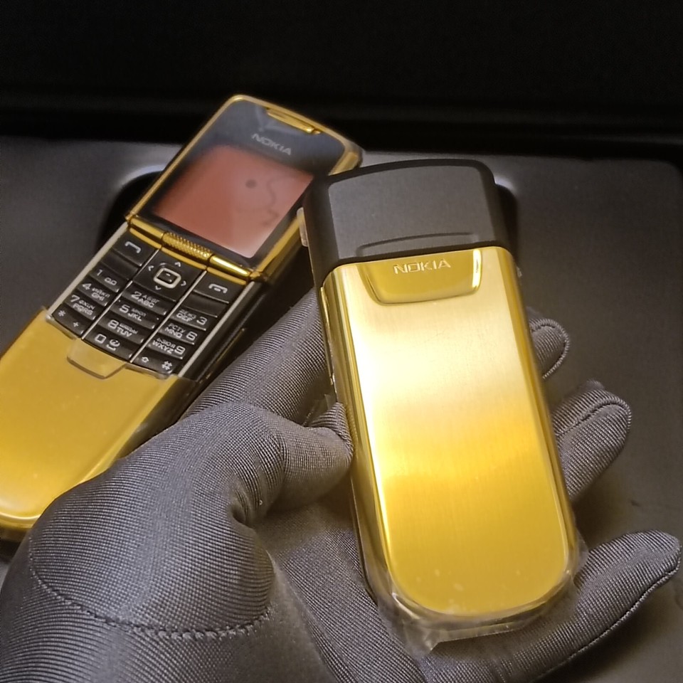 LUXURY NEW NOKIA 8800 CLASSIC GOLD EDITION PARTS COVER FULL HOUSING ...