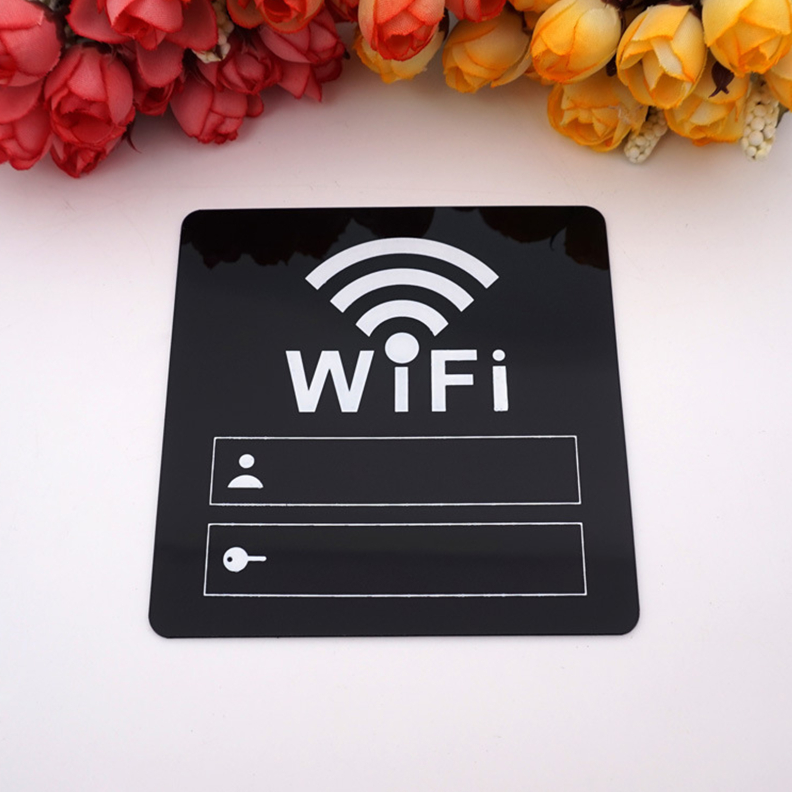 Wifi Signage Mirror Surface Waterproof Wifi Password Sign Sticker ...