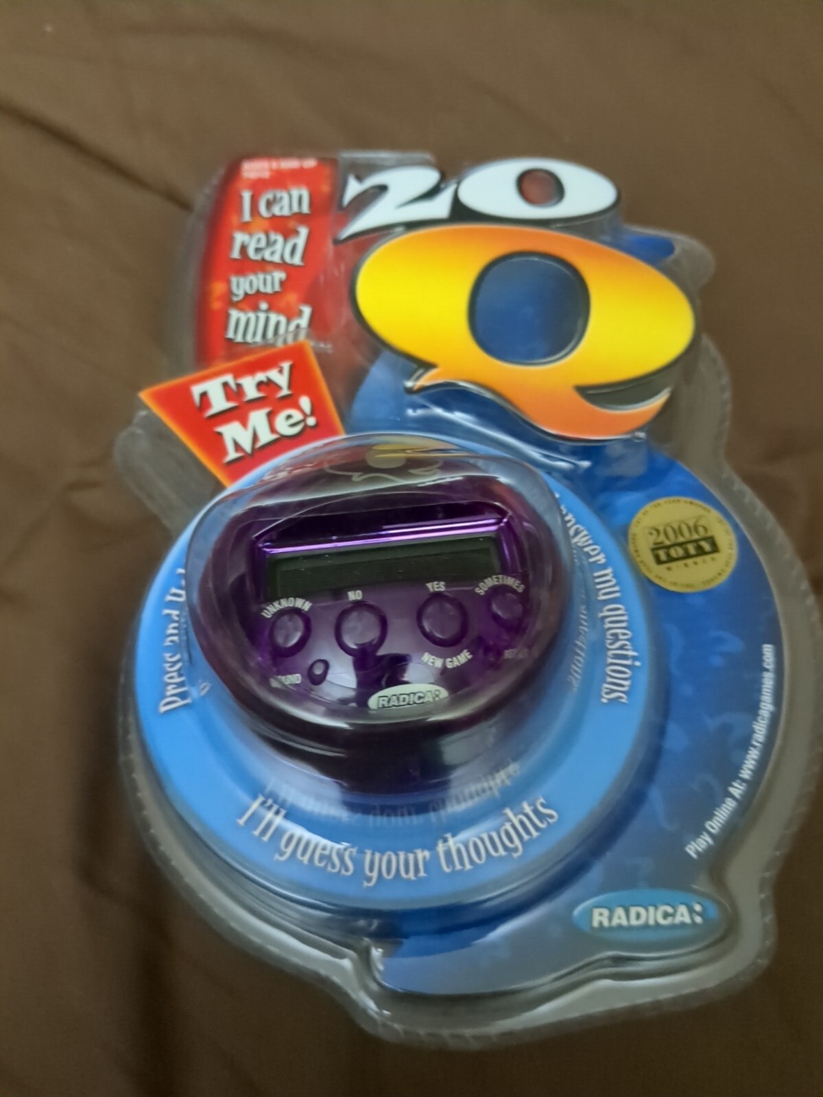 Radica 20Q 20 Questions Game Handheld Electronic Purple 74012 New Free ...