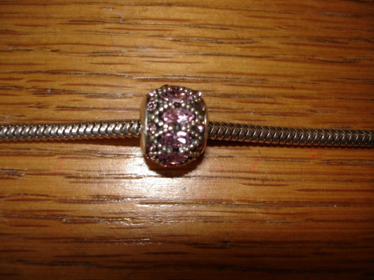 KAY JEWELERS CHARMED MEMORIES PINK DIAMOND SWAROVSKI ELEMENT STERLING ...