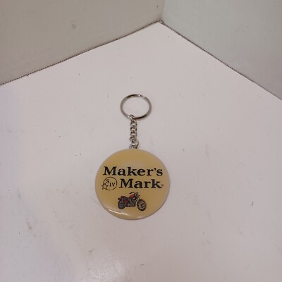 NEW Rare Maker's Mark SIV Bourbon Distillery Keychain w/Red Motorcycle ...