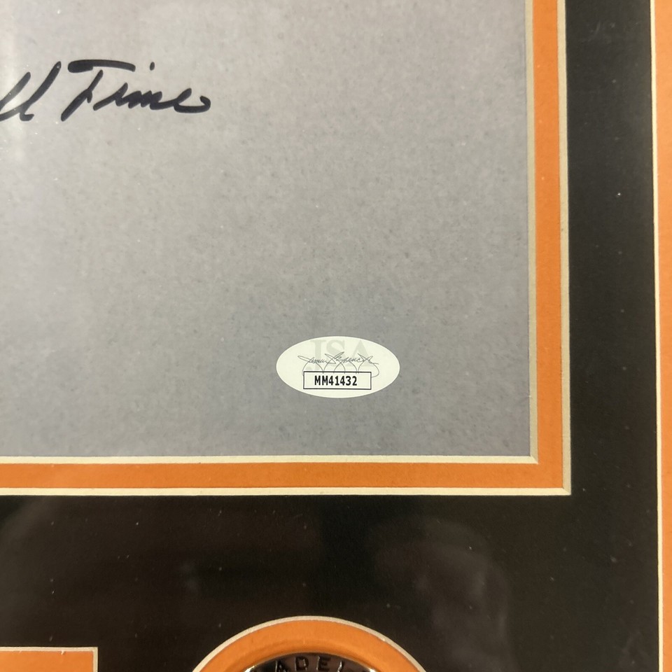 Bernie Parent autograph signed Flyers 5 inscriptions 16x20 photo framed ...