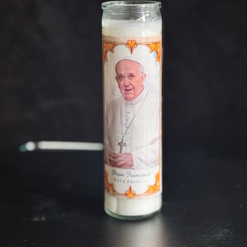Devotional Pope Francis 8” Candle Papa Francisco | eBay