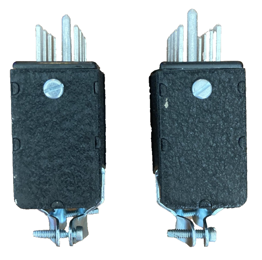 Lot of 2 Vintage Cinch Jones 8-Pin Blade Connectors With Strain Relief ...