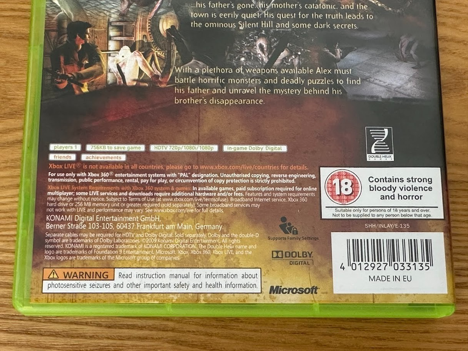 Silent Hill: Homecoming XBOX 360 PEGI 18+ Adventure Survival Horror ...