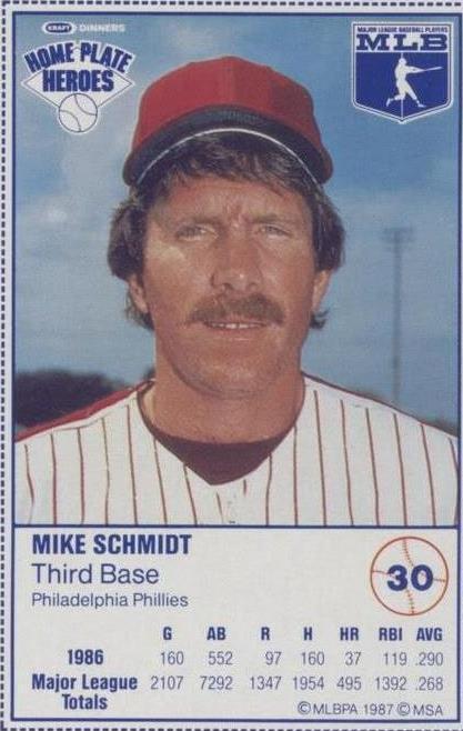 1987 Kraft Home Plate Heroes - Mike Schmidt #30 for sale online | eBay