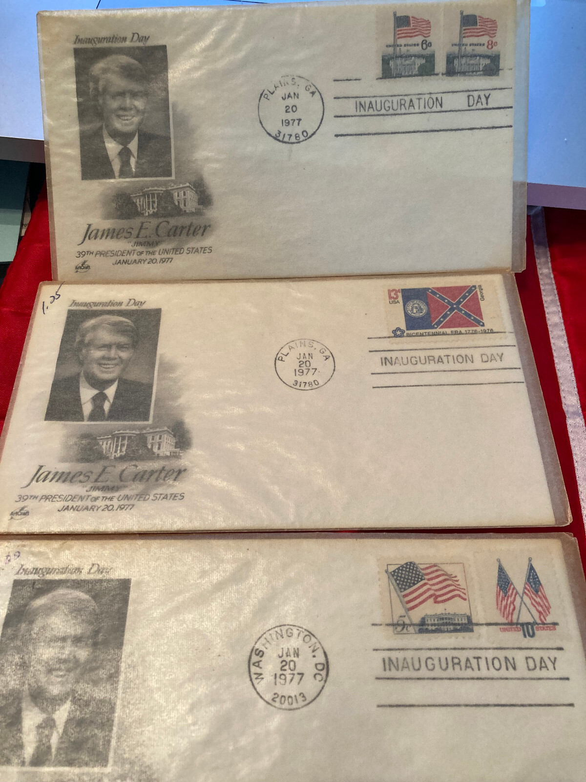 JAMES E. CARTER 1977 INAUGURATION DAY WASHINGTON DC 3 envelopes | eBay