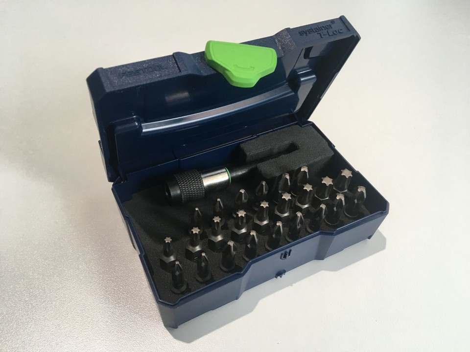 FESTOOL Bit-Set+ CENTROTEC Bithalter BHS 65 CE MICRO SYSTAINER T-LOC ...
