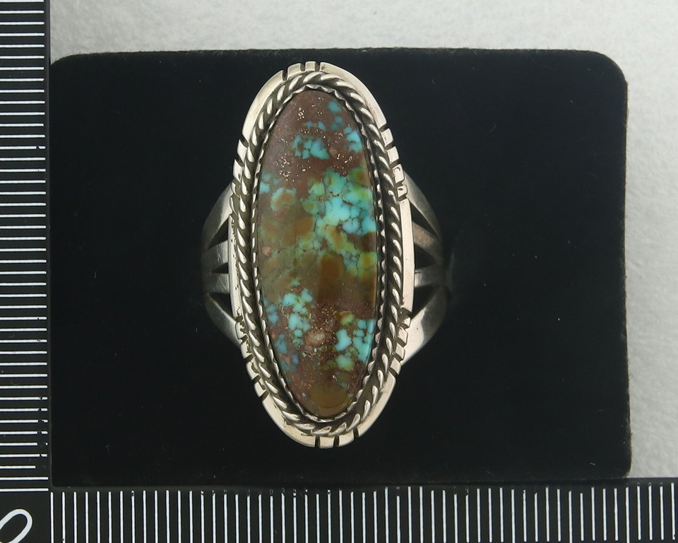 Vintage Navajo Ring 925 Sterling Authentic Turquoise Artist Signed TS ...