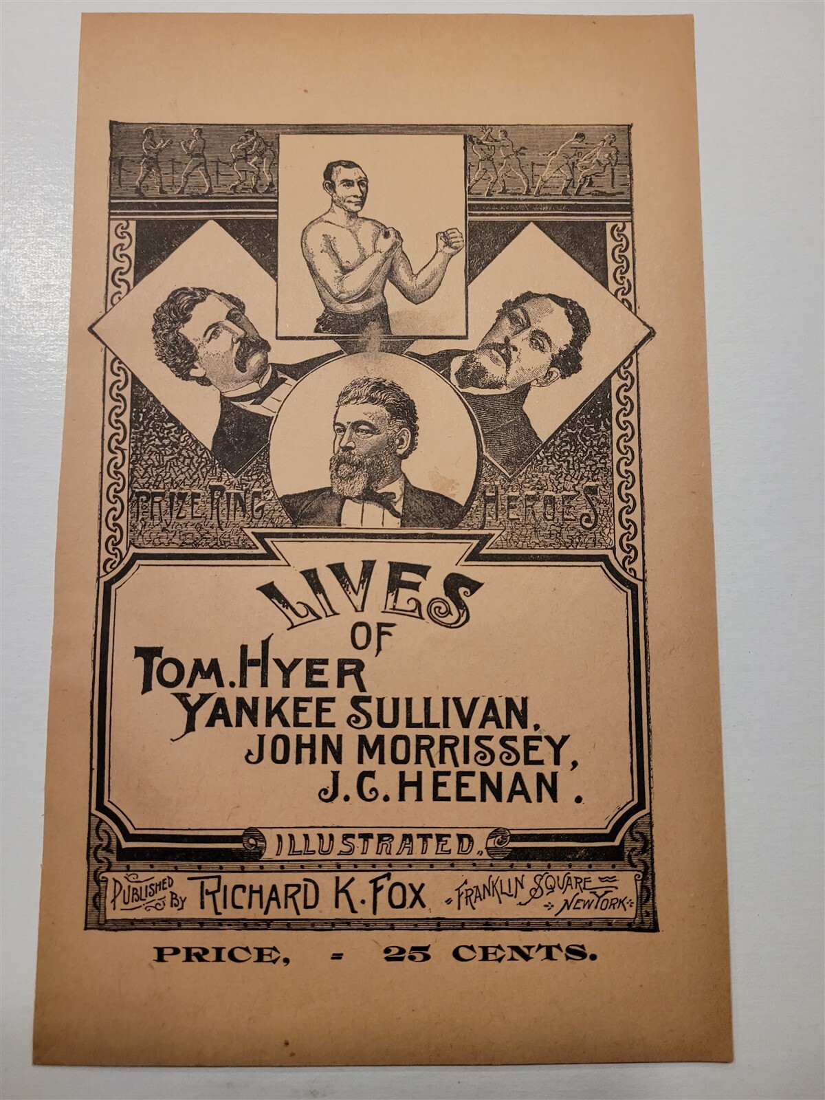Yankee Sullivan Tom Hyer John Morrissey J.C. Heenan 1894 Boxing Ad RARE ...