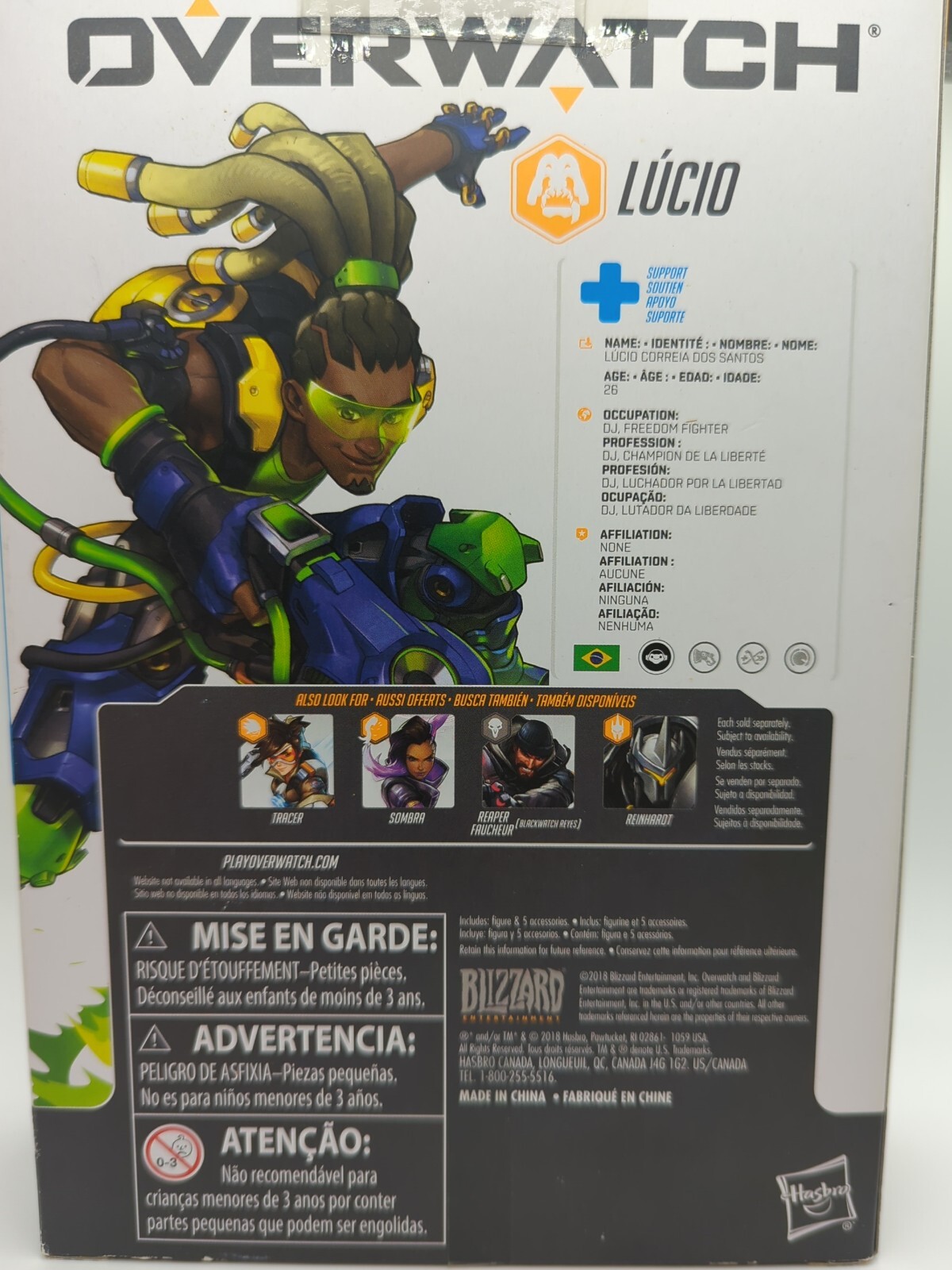 NEW Hasbro Overwatch Ultimates Series: LUCIO - 6" Collectible Action ...