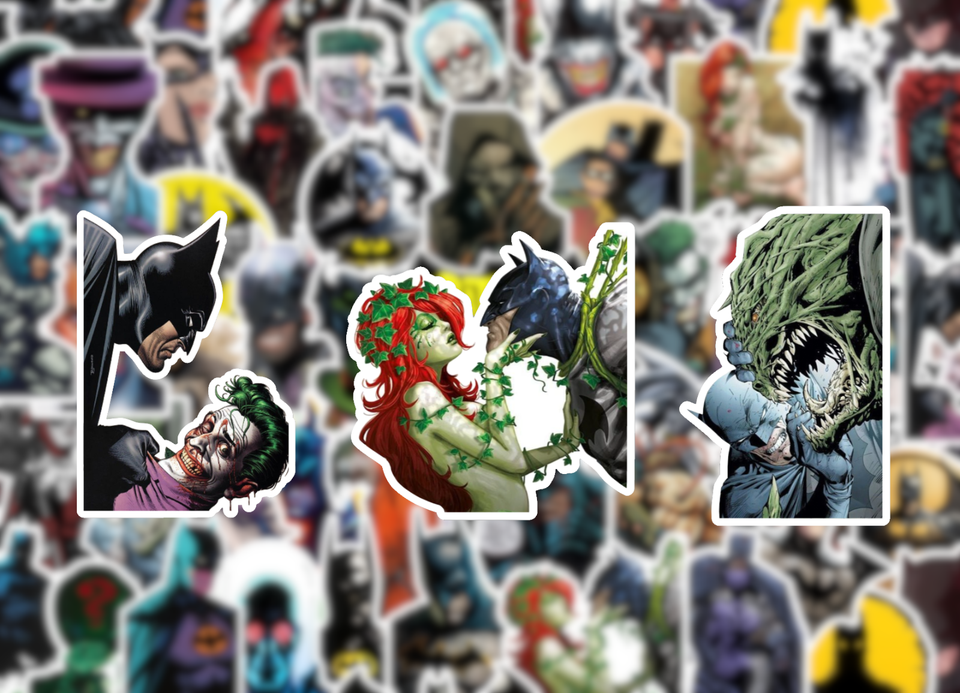 25/50 Batman Sticker Pack - Waterproof Vinyl - Joker Harley Quinn ...