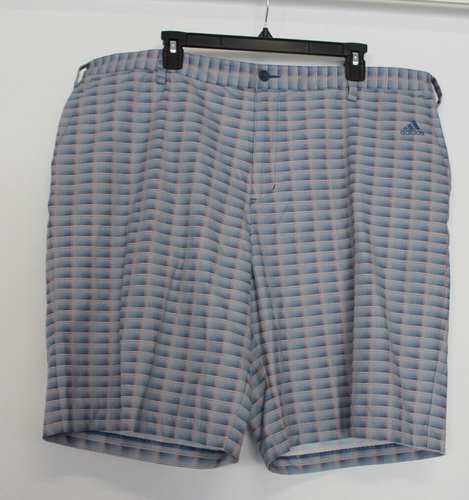 Adidas Shorts Mens Size 42 Climalite Golf BLUE/ORANGE Check Chino ...