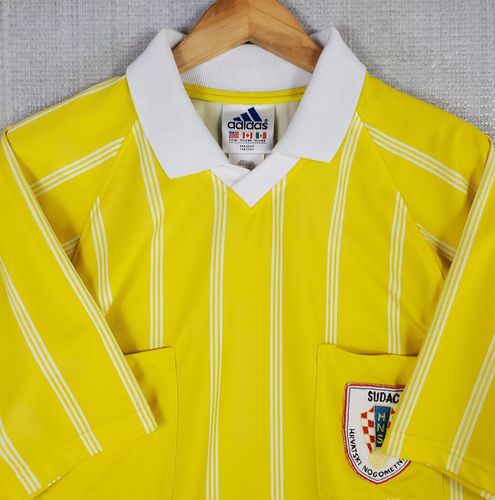 Rare VTG ADIDAS x CROATIA Soccer Jersey USA Made Size XL Mens Yellow ...