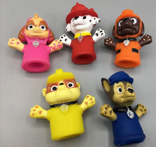 Paw Patrol Finger Puppets Bath Toys Rubble Marshall Skye Chase Zuma | eBay